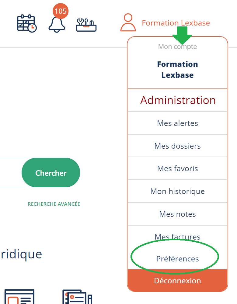 Personnaliser Lexbase – Lexbase